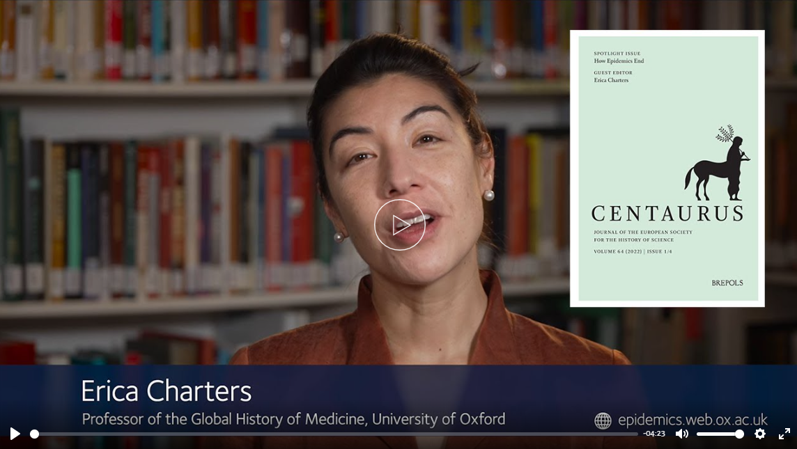 New video: Erica Charters introduces Centaurus special issue | How Epidemics End